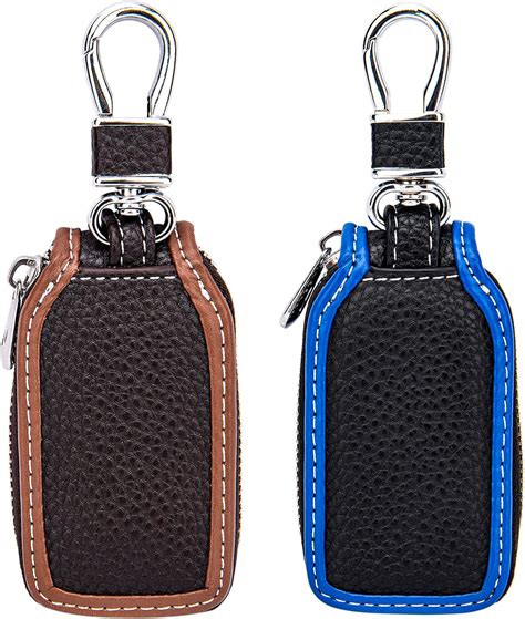 2 Fundas Universales Para Llaves De Coche De Piel Para Llavero Protector De Llavero Con