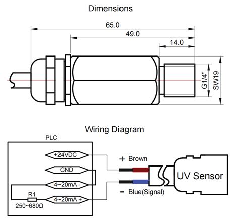 Haisen Waterproof Uv Sensor Hsi I To Test Uv Lamp Intensity