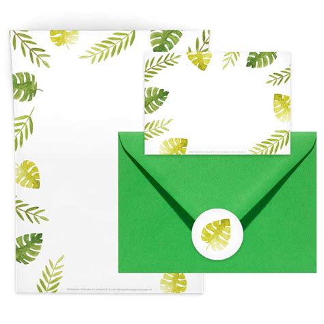 A5 Briefpapier Botanisch • Post And Papier