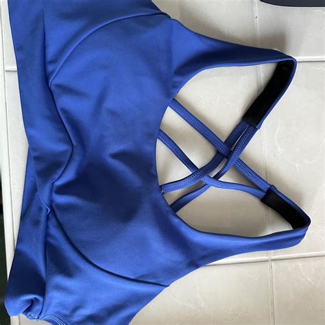 Elite Eleven Cross Over Sports Bra Electric Depop