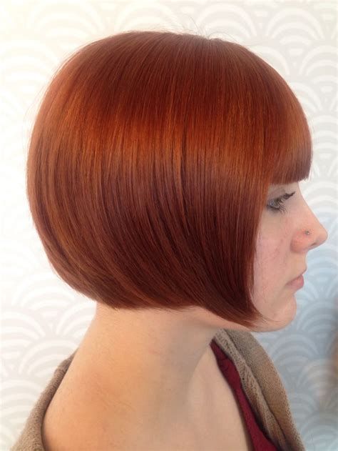 Sassoon Cut And Red Color How To Cut Bangs Bob Hairstyles Short Hair Cuts