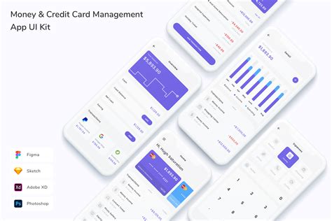 Money And Credit Card Management App Ui Ki Graphic By Betush · Creative