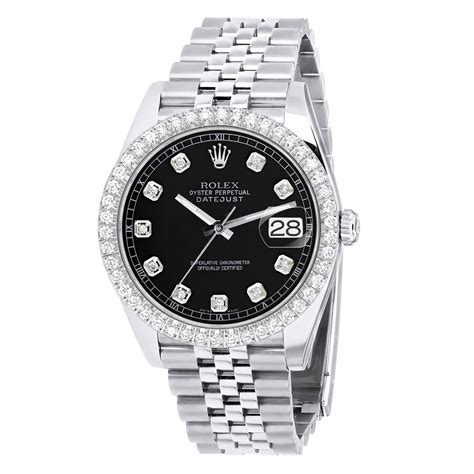 Mens Rolex Datejust 41mm Watch Black Dial Jubilee Bracelet
