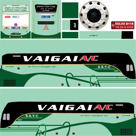Setc Vaigai Volvo Bus Livery Bussid Livery Download All Indian Bus Livery Collection