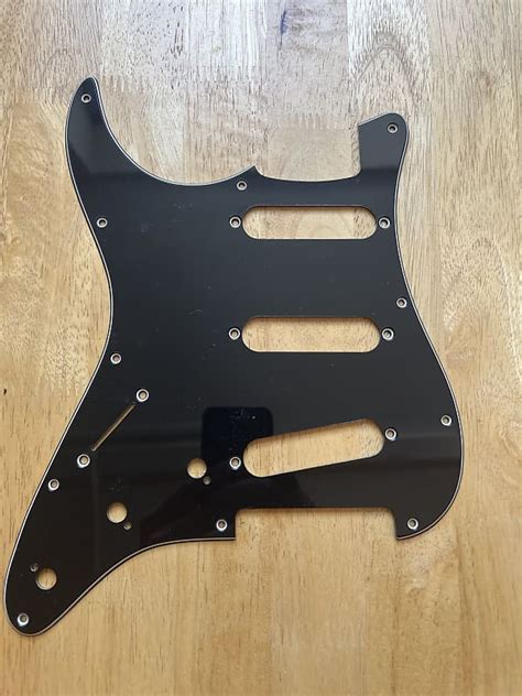 Left Handed Stratocaster Pickguard Black Reverb