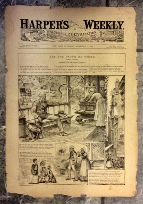 At Auction Antique 1882 Harpers Weekly Illustration Of Poet Will