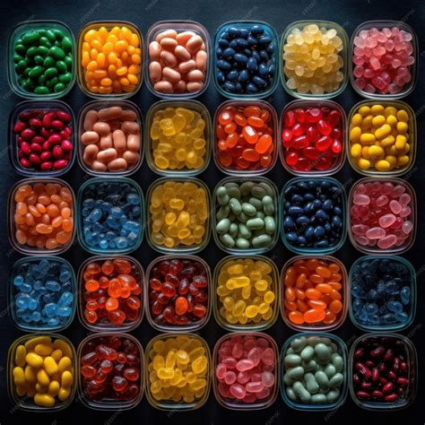 Premium Ai Image Vast Array Of Different Jelly Bean Flavors In Open