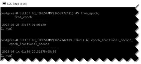 Postgresql Totimestamp
