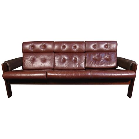 Mid Century Modern Leather Couch
