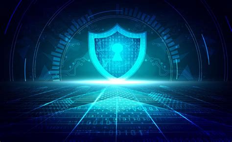Digital Technology Secure Blue Green Background Concept Cyber Security