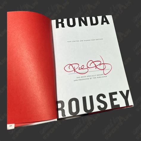 Ronda Rousey Signed Rousey Book Signed By Superstars