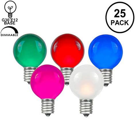 Novelty Lights E12 Candelabra Base 5 Watts G30 Globe Hanging Outdoor String Light Replacement