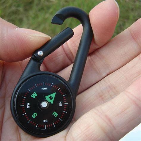Metal Outdoor Keychain Mini Compass Double Sided M Grandado