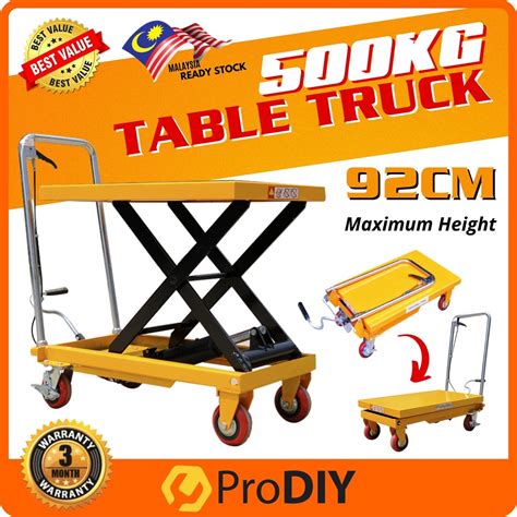 500kg Heavy Duty Trolley Troli Barang Hydraulic Trolley Tool Trolley
