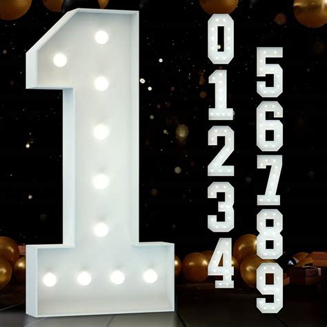 Light Up Marquee Numbers Balloons And Beyond