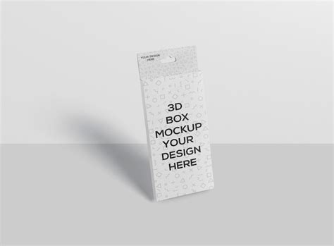 Premium Psd High Rectangle Box With Hanger Mockup