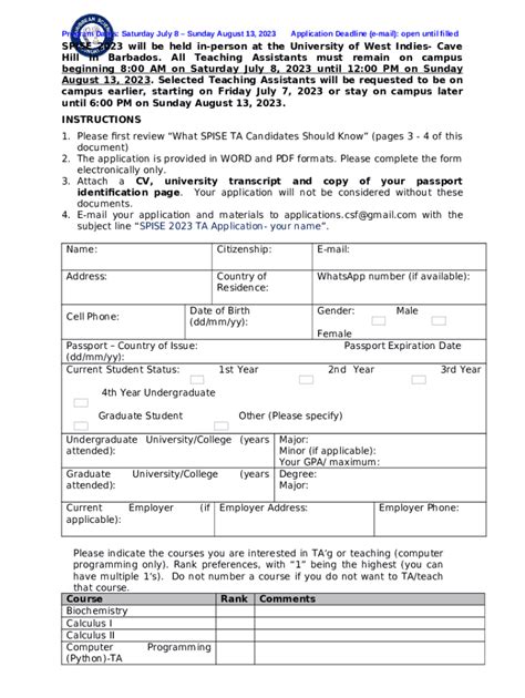 Application Process Home Uwi Cave Hill Doc Template Pdffiller