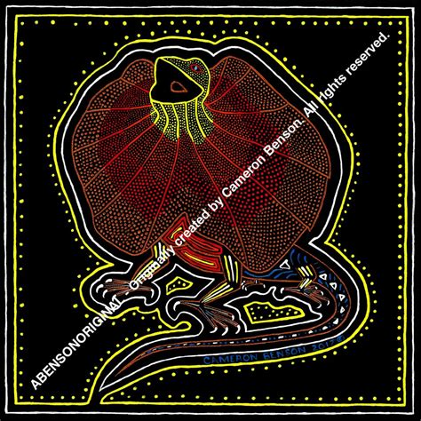 050 Frilled Neck Lizard Abensonoriginal