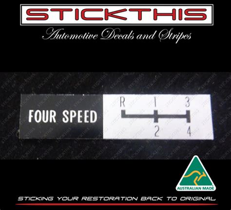 Shift Pattern Insert Console Hq Hj Lh Lx 4 Speed Stickthis Automotive Decals And Stripes