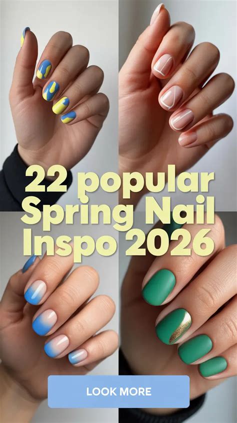 Popular Spring Nail Inspo 2026 Cute Almond And Simple Spring Designs