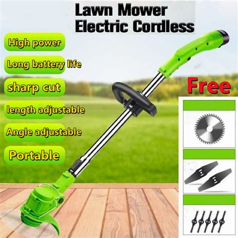 Lawn Mower Rechargeable Electric Grass Lawn Mower Weeder Trimmer