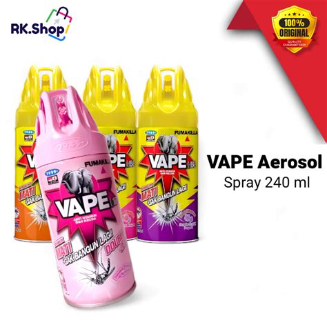 Jual Obat Nyamuk Vape Aerosol Spray 240ml Shopee Indonesia