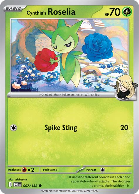 Cynthias Roselia — Destined Rivals Price And Value Pokémon Tcg Stacked