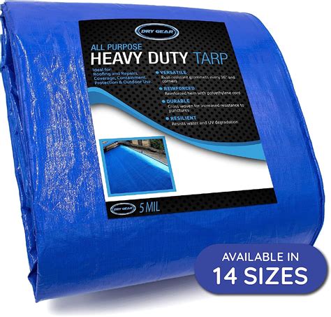 All Purpose Durable Waterproof Camping And Coverage 5 Mil Tarp 15x15