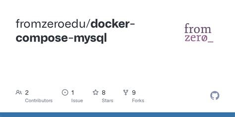 Github Fromzeroedudocker Compose Mysql