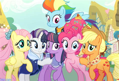 Mane 6 Mlp Au By Lilith1light On Deviantart Mlp Group Photo Mlp