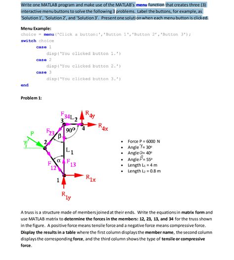Solved Write One Matlab Program And Make Use Of The Matlabs