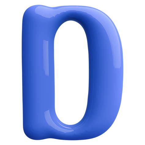 Blue 3d Bubble Font Letter D Uppercase 47451439 Png