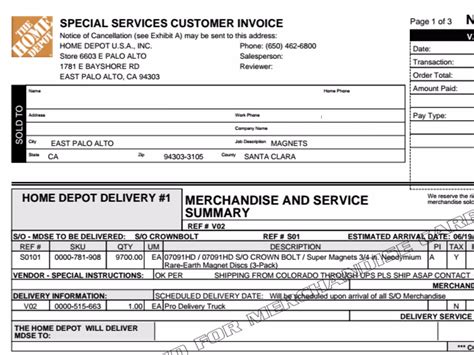 Home Depot Invoice Template Web Get The Home Depot Invoice Pdf You Need