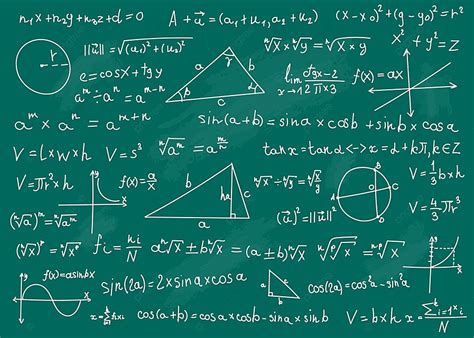 Math Formulas Formula Mathematical Green Background Study Calculate