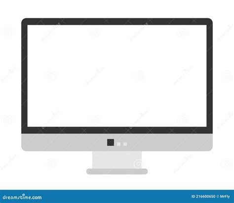 Computer Screen Blank Artistic Vector Illustration Stock Vector