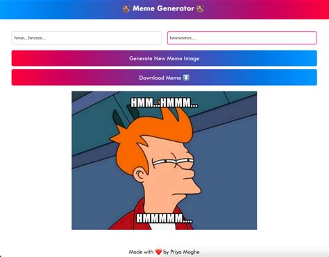 Github Pizucodermeme Generator App