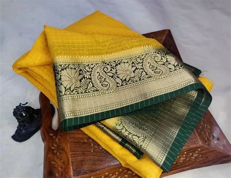 Semi Mysore Crepe Silk Sarees 63 M With Blouse Piece At Rs 899 In