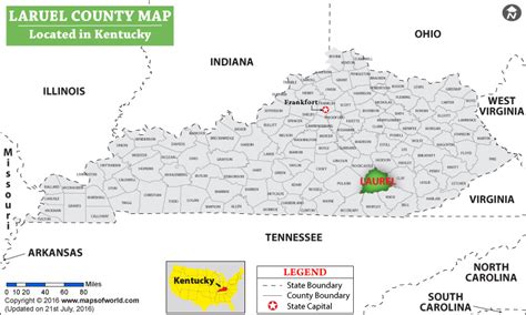 Laurel County Map Kentucky