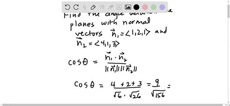 Solvedcompute The Angle Between The Two Planes Defined As The Angle θbetween 0 And π Between