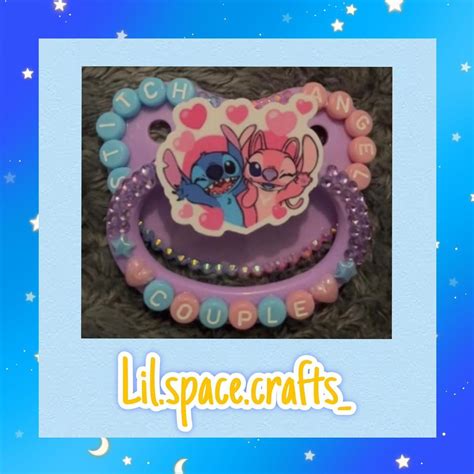 Stitch And Angel Adult Pacifier Adultpaci Depop
