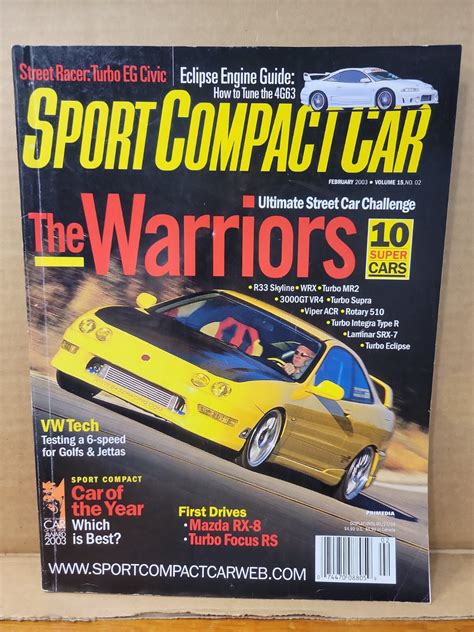 Sport Compact Car Magazine February 2003 Skyline Supra Rx7 Type