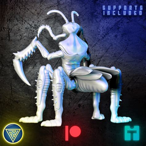 3d Printable Space Mantis Set By Print Paint Play