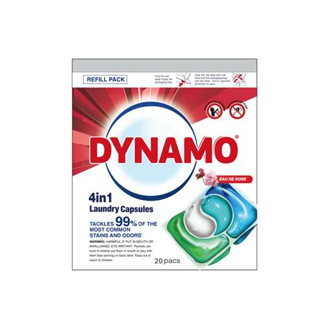 Dynamo 4 In 1 Odor Remover Colour Care Fresh Rose Laundry Capsule