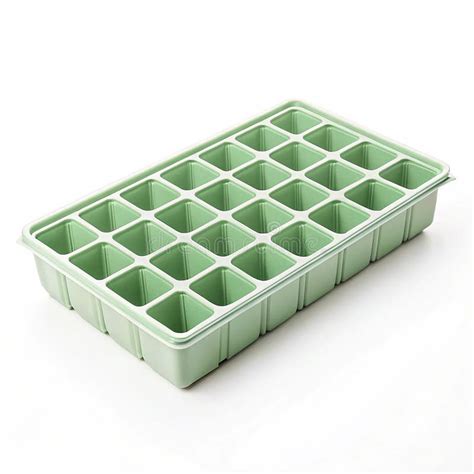 Plastic Seedling Tray Isolated On White Background Stock Illustration