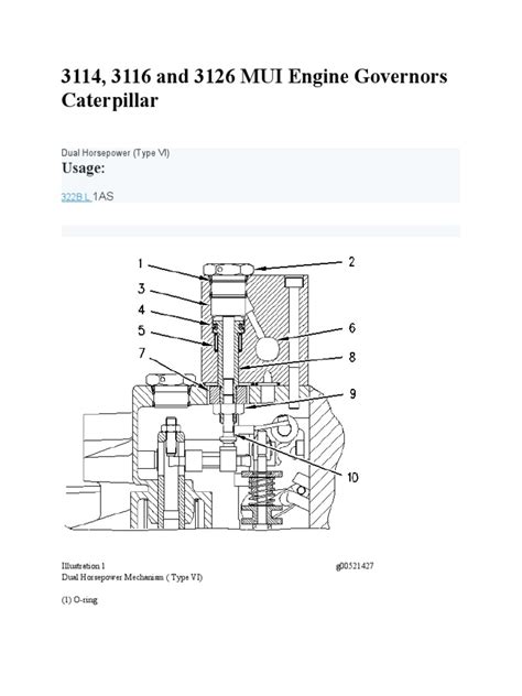 3114 3116 And 3126 Mui Engine Governors Caterpillar Usage Pdf