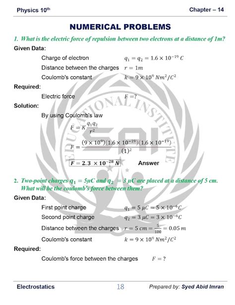 Physics Multiple Choice Questions Mcqs For Class 10th