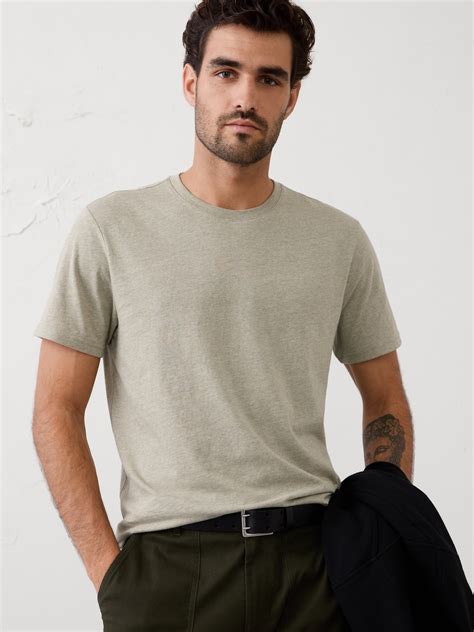 Standard Fit Premium Wash Crew Neck T Shirt Banana Republic Factory