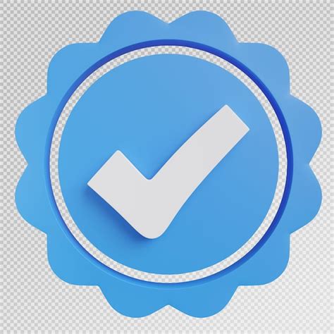 Premium Psd 3d Render Of Check Mark On Badge