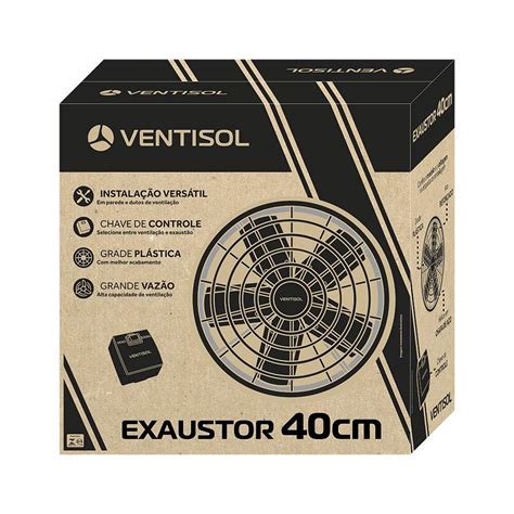 Exaustor De Parede Industrial Axial Alta Vazão 40cm 220v Ventisol Gelox