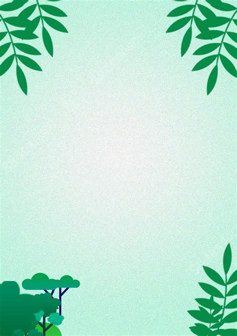 Clean The Environment With Simple Green Plants Page Border Background